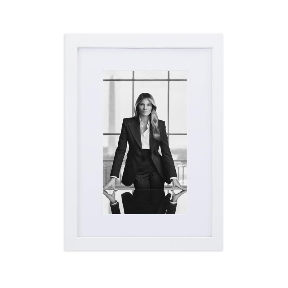 First Lady Melania Trump Official Portrait 2025 Framed Poster With Mat ...