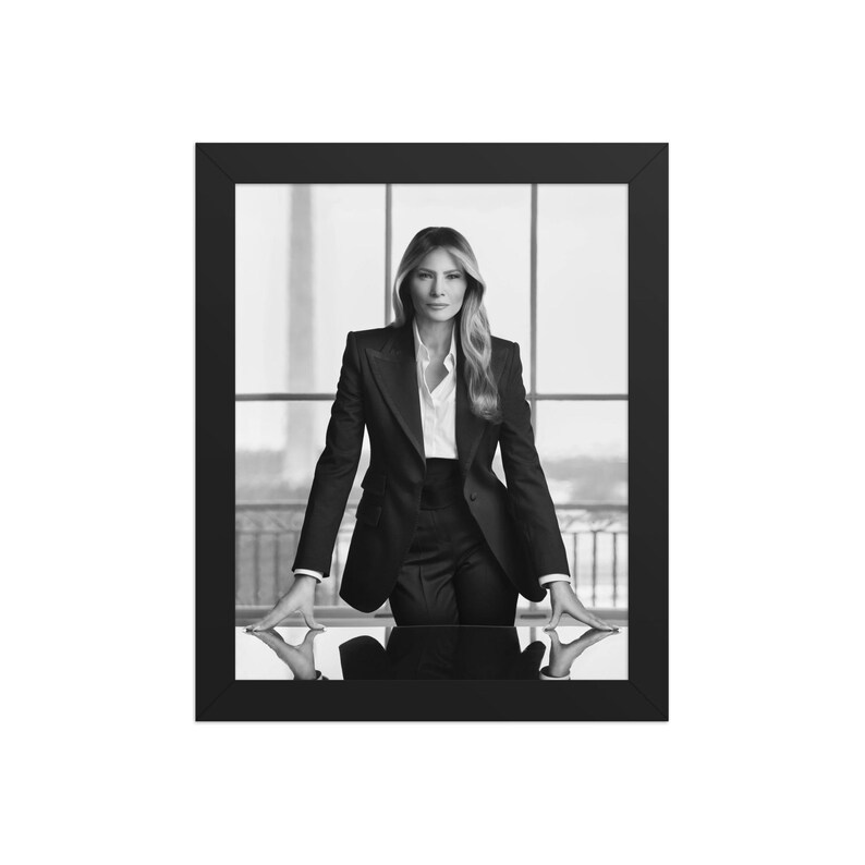 First Lady Melania Trump Official Portrait 2025 Framed Poster - Etsy
