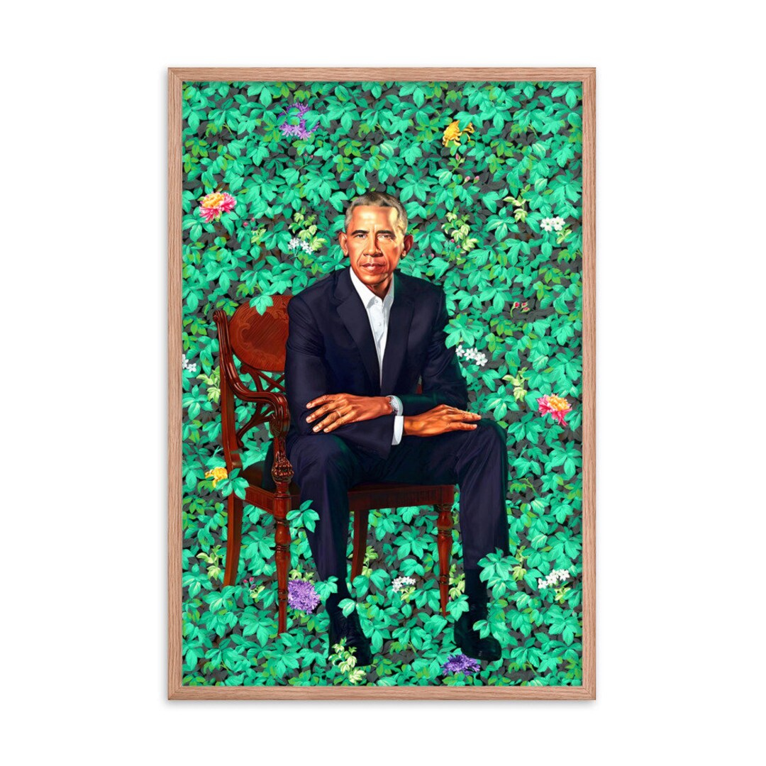 President Barack Obama by Kehinde Wiley Framed Poster - Etsy