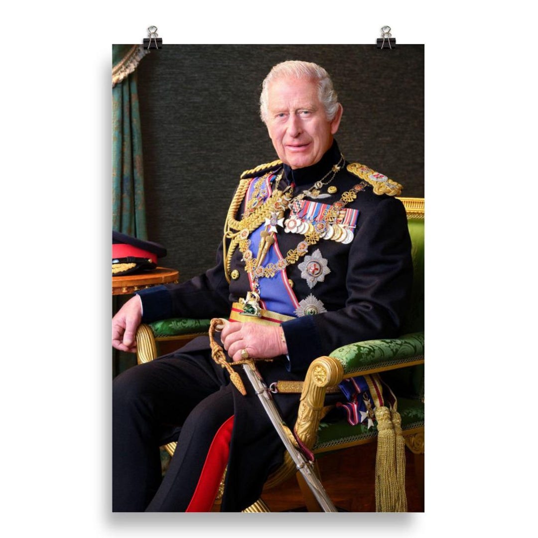 King Charles III Portrait Matte Poster - Etsy