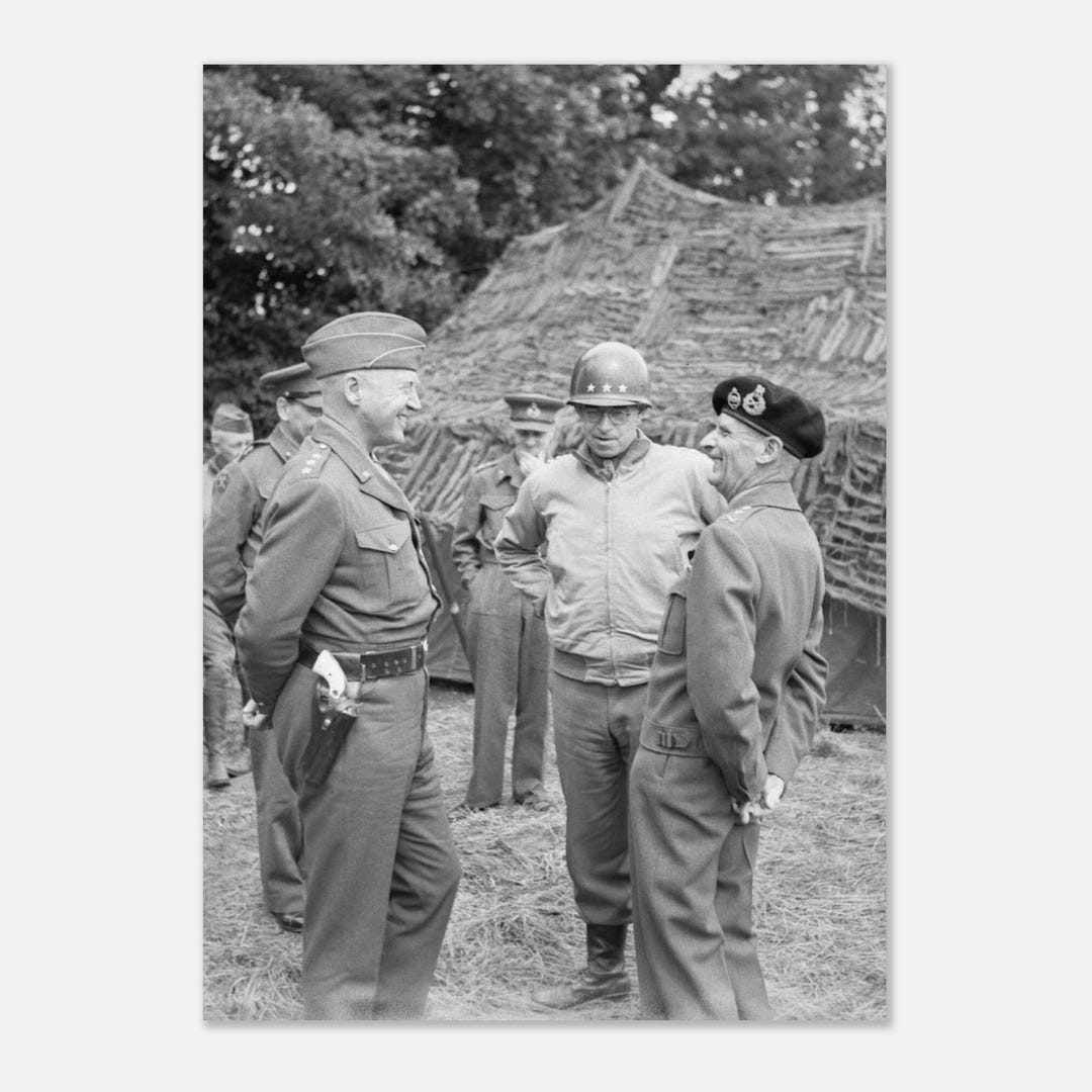 General Montgomery With Generals Patton and Bradley Matte Poster - Etsy