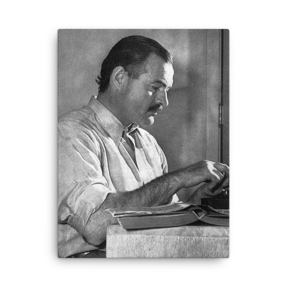 Ernest Hemingway Canvas - Etsy