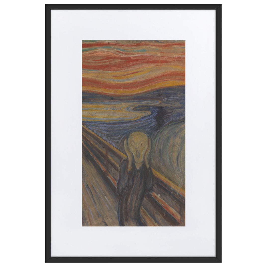 The Scream by Edvard Munch Framed Poster With Mat - Etsy