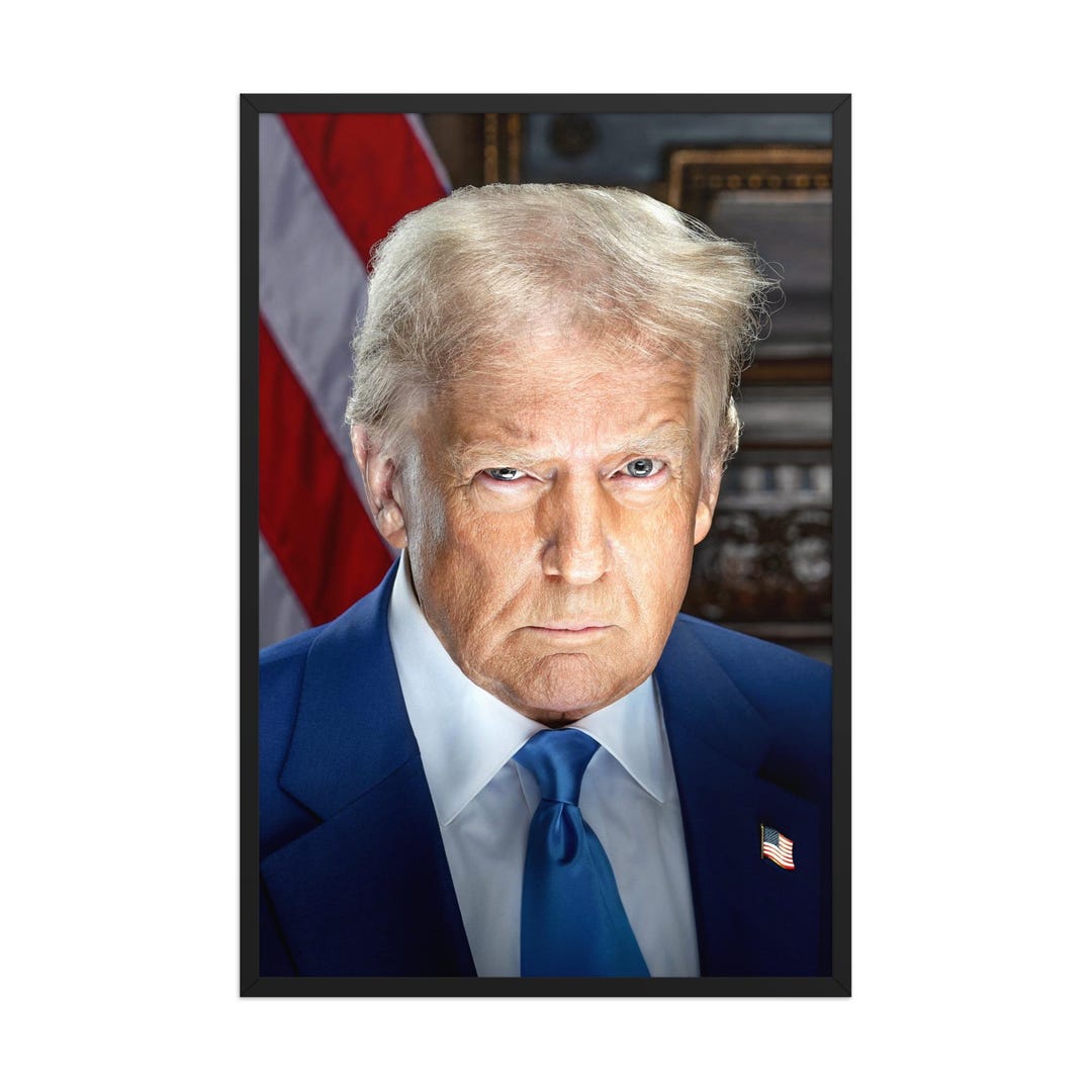 President Donald Trump Official Portrait 2025 Framed Poster - Etsy