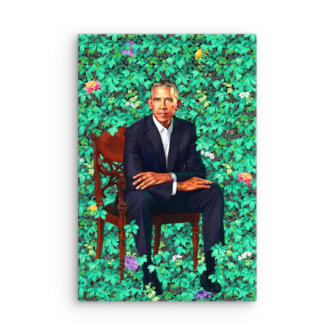 President Barack Obama by Kehinde Wiley Canvas - Etsy
