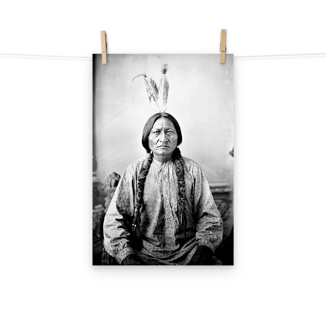 Sitting Bull Portrait Matte Poster - Etsy