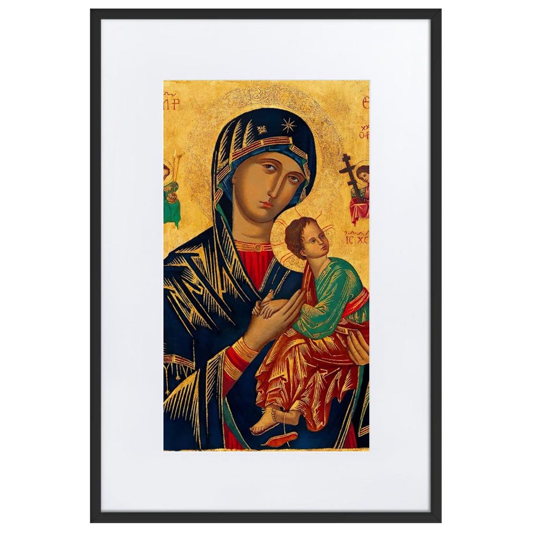 Our Lady of Perpetual Help (virgin Mary) Framed Poster With Mat - Etsy