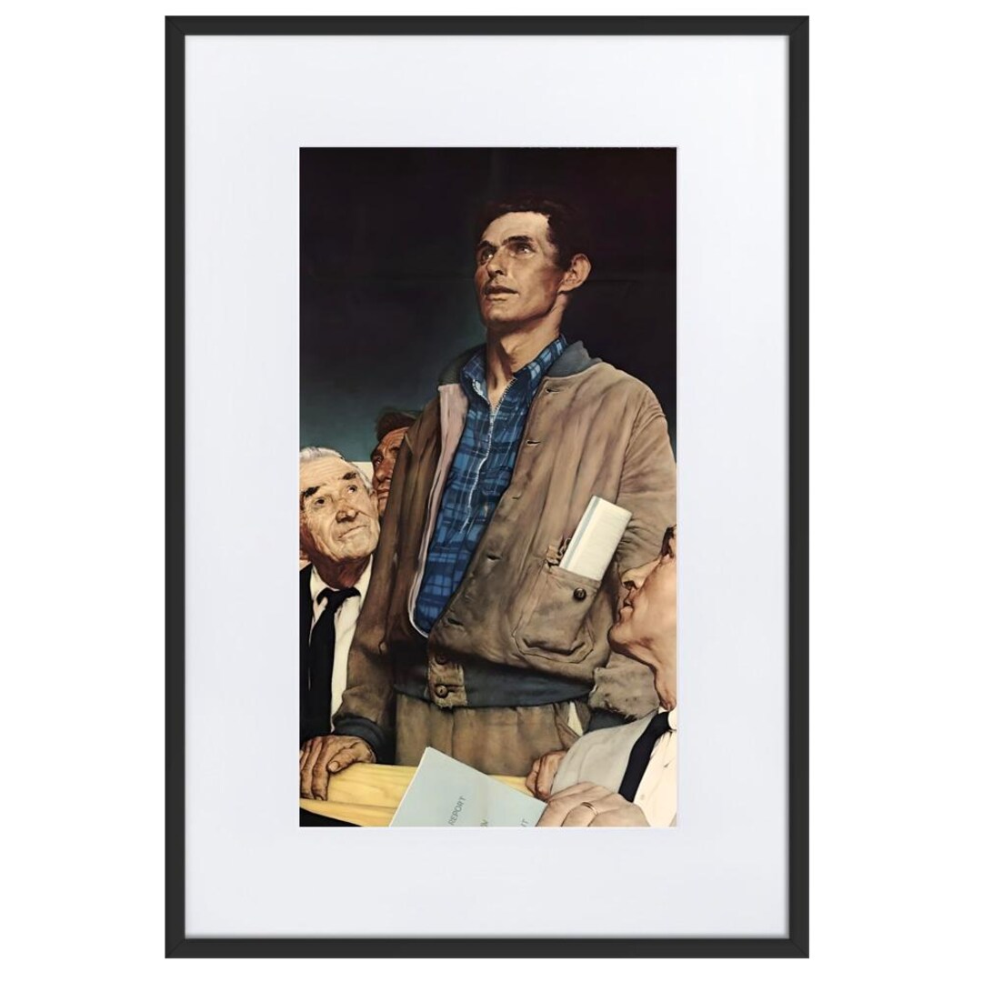 Freedom of Speech by Norman Rockwell Framed Poster With Mat - Etsy