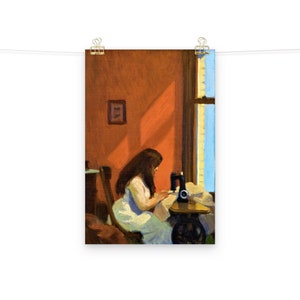 Girl at Sewing Machine by Edward Hopper Matte Poster - Etsy