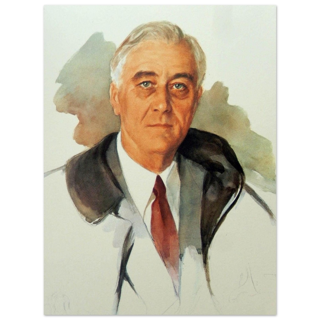 Unfinished Portrait of Franklin D. Roosevelt by Elizabeth Shoumatoff ...