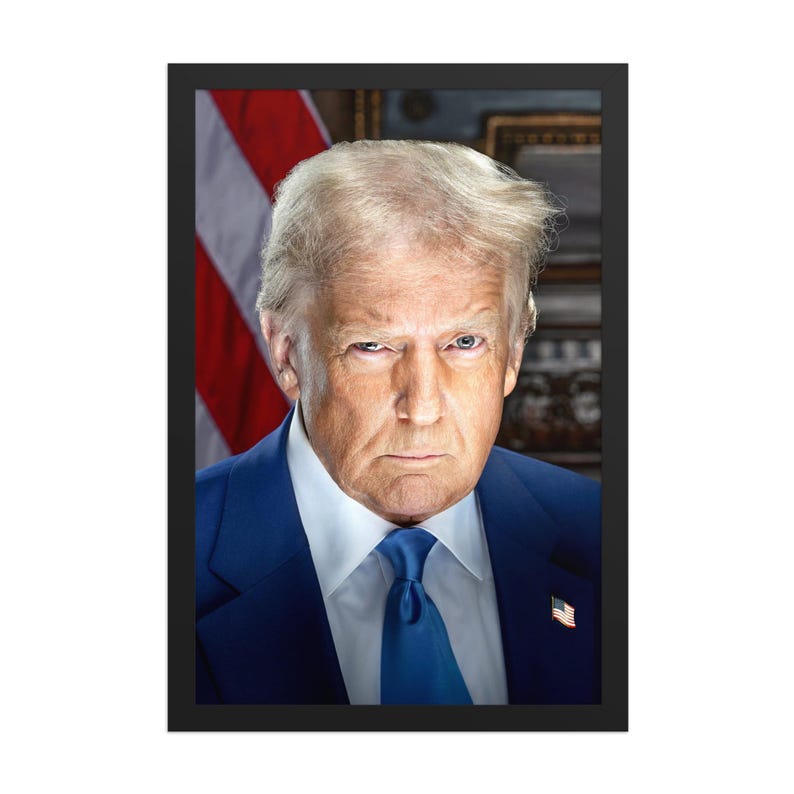 President Donald Trump Official Portrait 2025 Framed Poster - Etsy