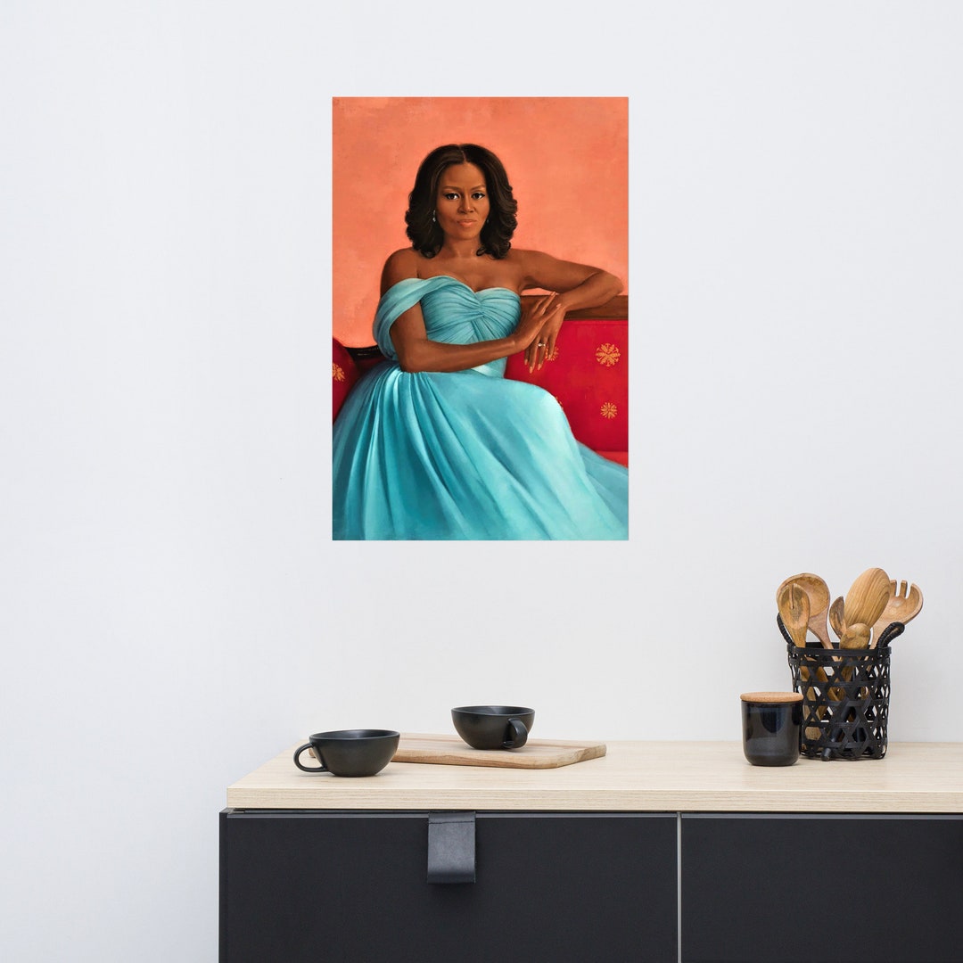 Michelle Obama Official Portrait by Robert Mccurdy Poster - Etsy