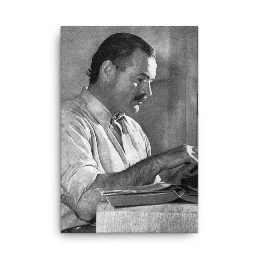 Ernest Hemingway Canvas - Etsy