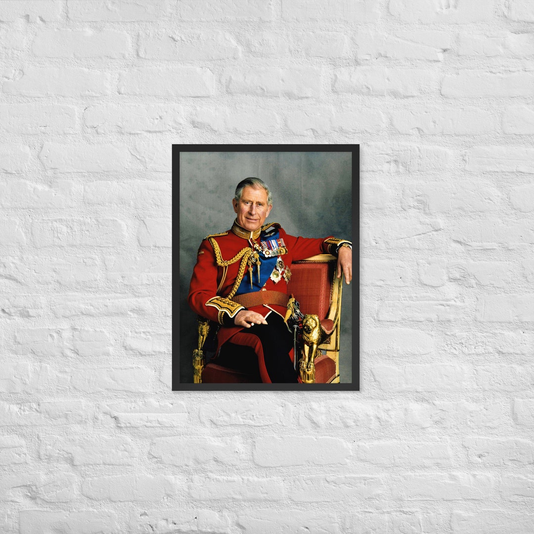 King Charles III (prince Charles) Portrait Framed Poster - Etsy UK