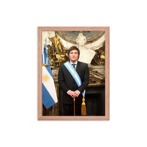 Javier Milei Official Portrait Framed Poster - Etsy