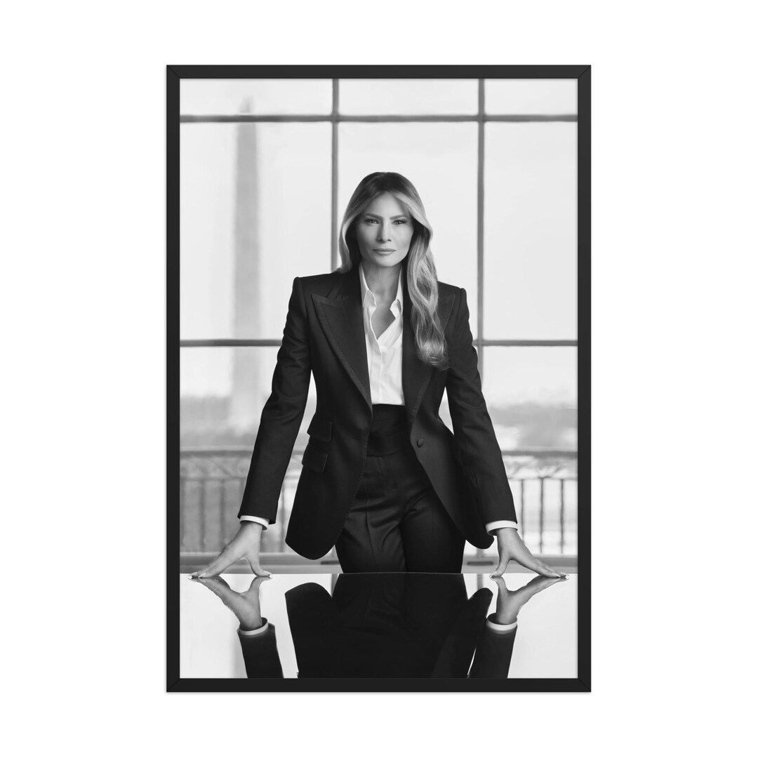 First Lady Melania Trump Official Portrait 2025 Framed Poster - Etsy