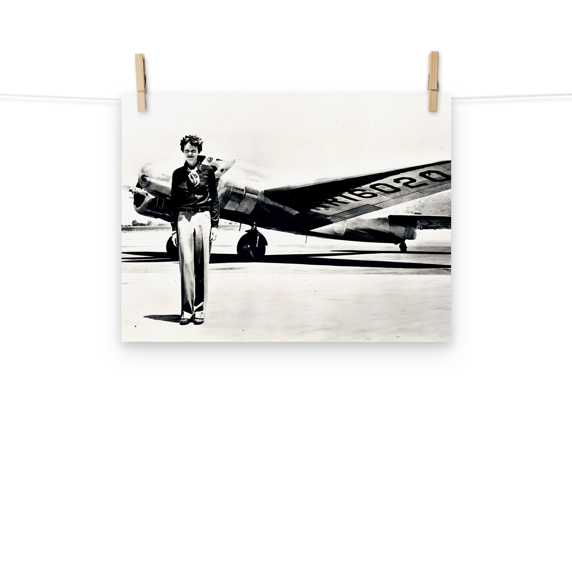 Amelia Earhart Standing in Front Lockheed Electra Matte Poster - Etsy