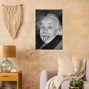 Albert Einstein Sticks His Tongue Matte Poster - Etsy