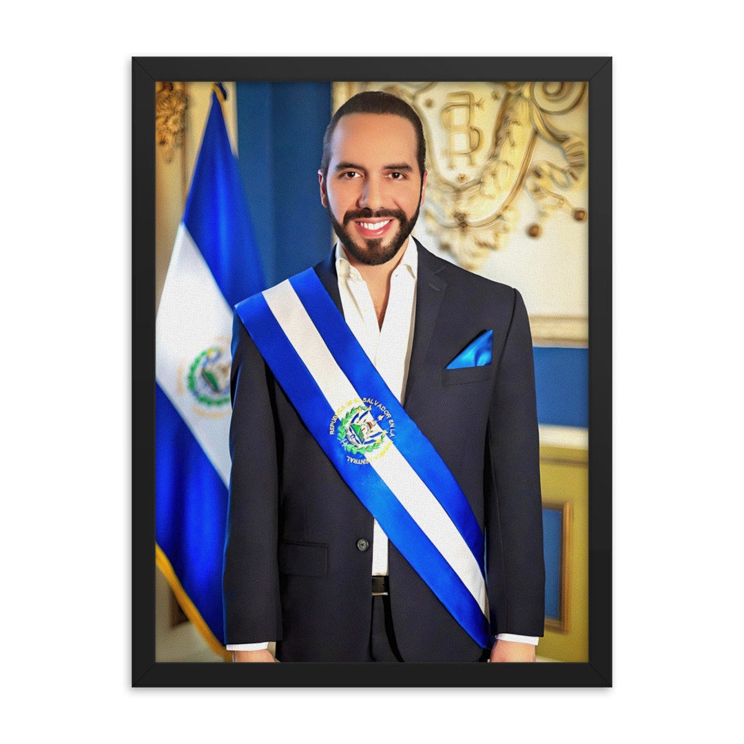 Nayib Bukele Official Portrait Framed Poster - Etsy