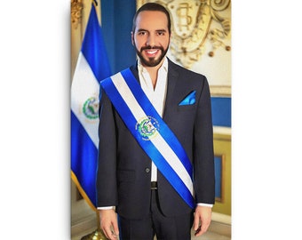 Nayib Bukele Poster Print - Official Portrait - Canvas Wall Art - Etsy