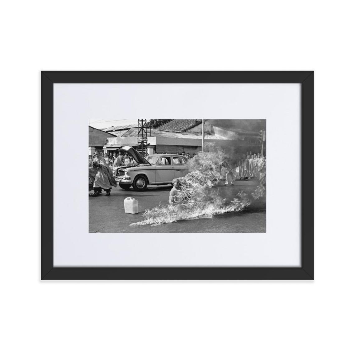 Burning Monk: Thích Quảng Đức Framed Poster With Mat - Etsy