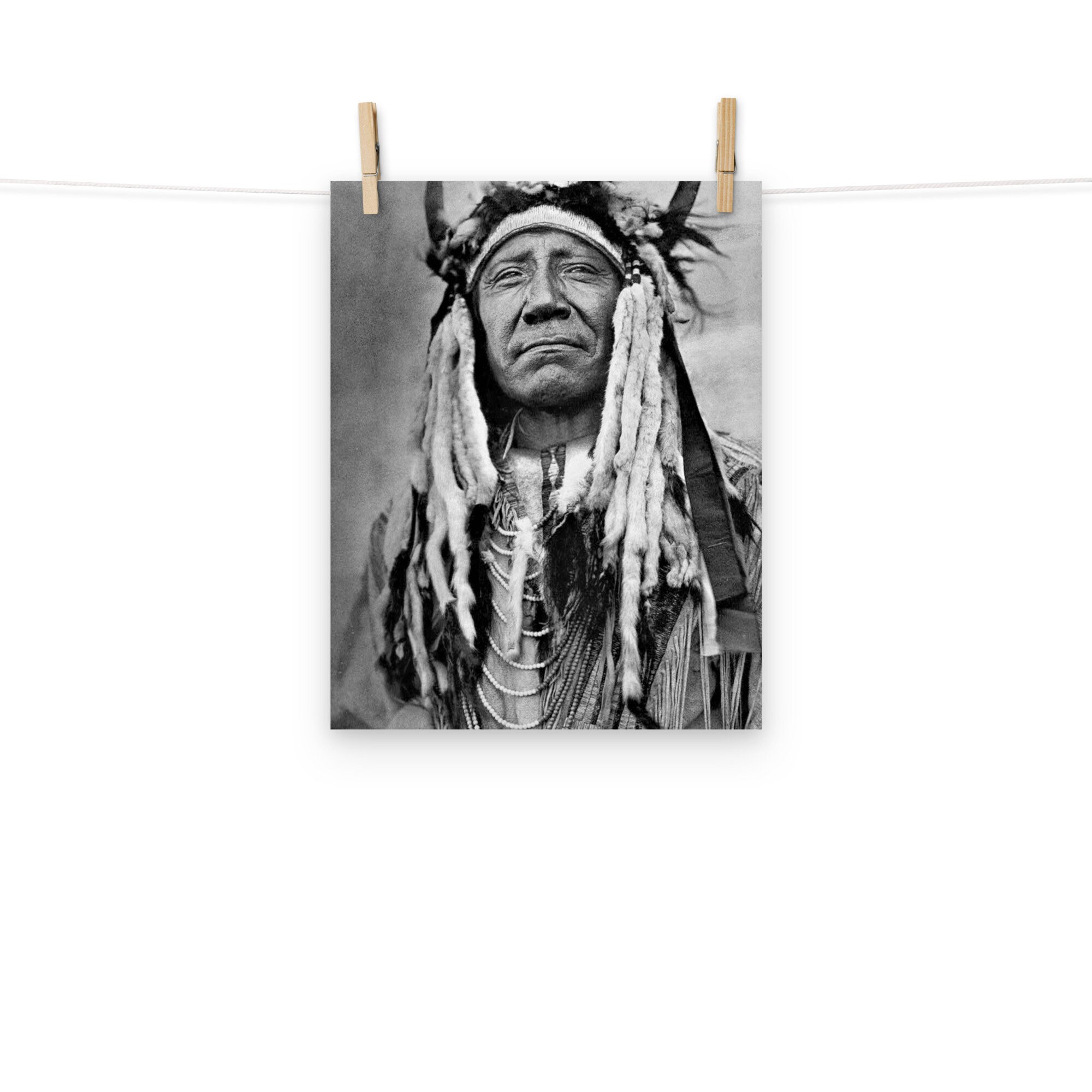 Chief Two Moons Matte Poster - Etsy