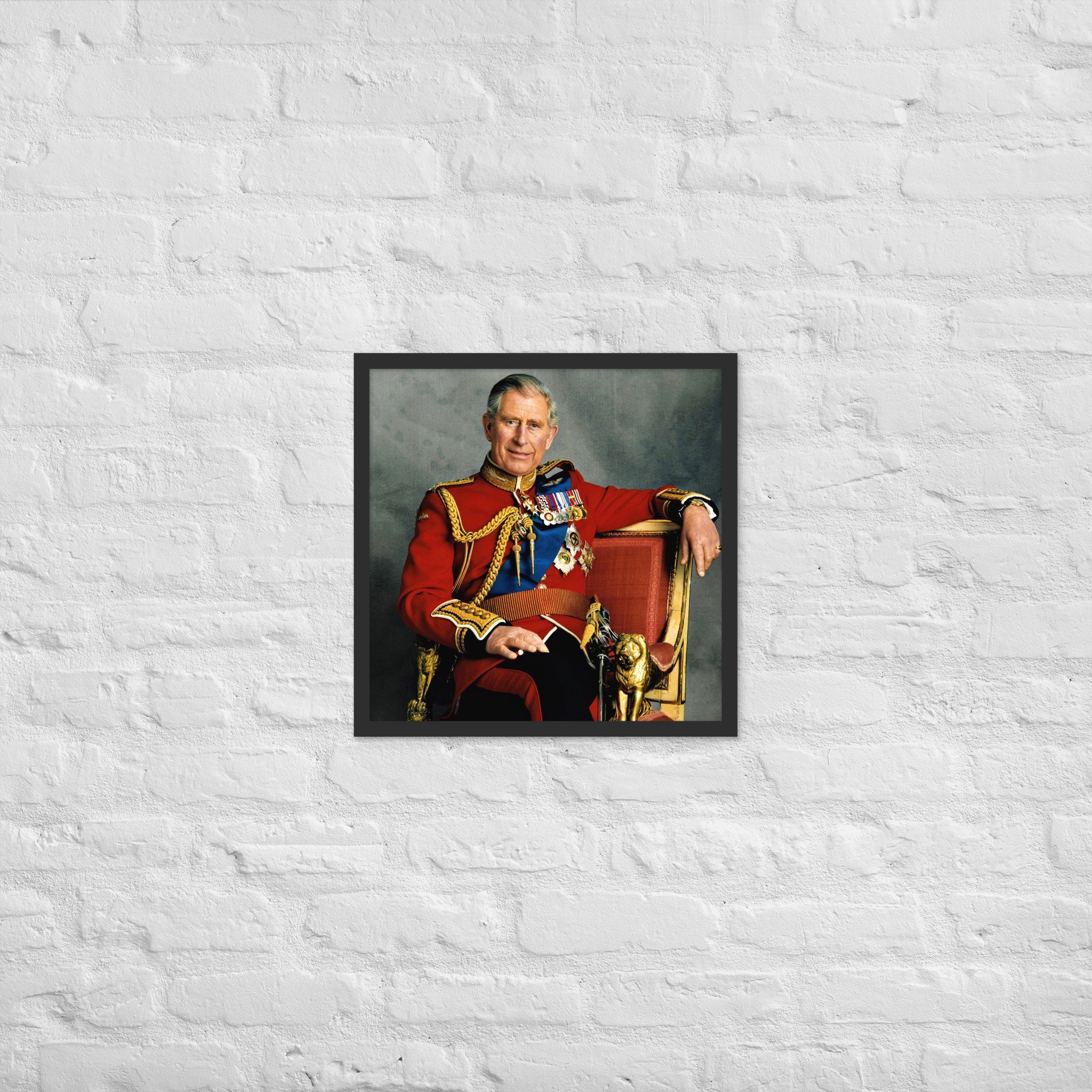 King Charles III prince Charles Portrait Framed Poster - Etsy