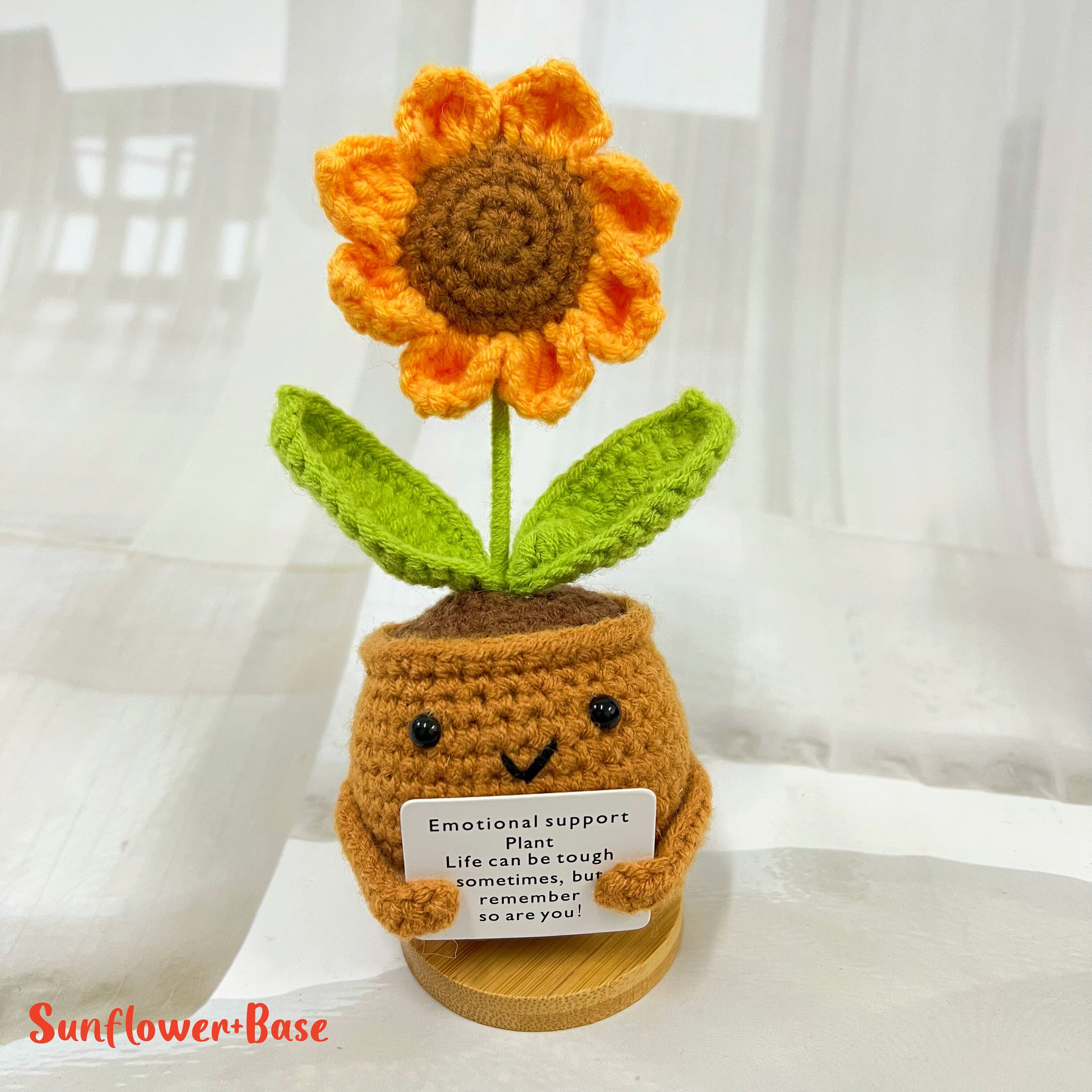 Custom Crochet Emotional Support Plants Caring Gifts,handmade Crochet ...