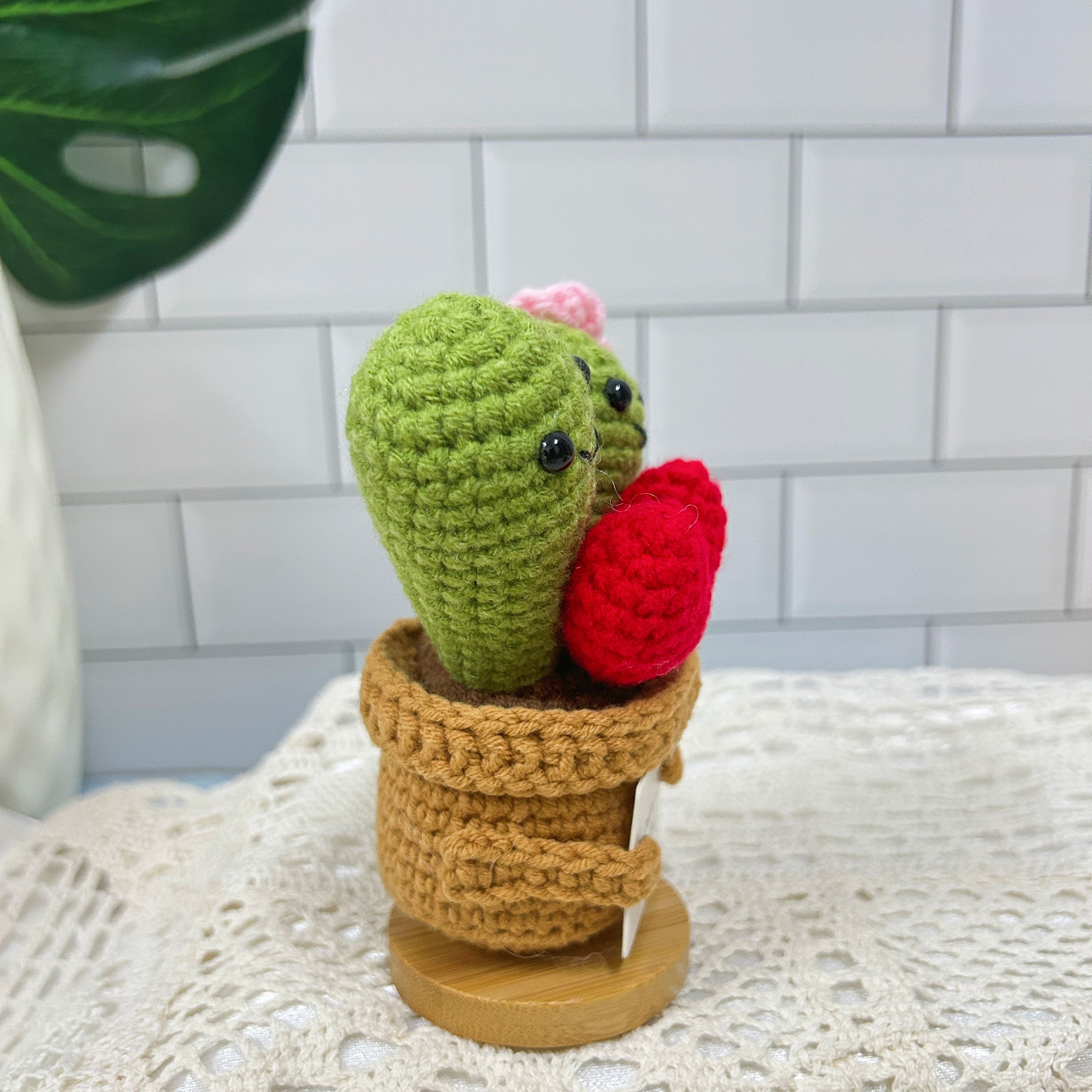 Crochet Emotional Support Succulent/heart Plants Caring Gifts,handmade ...