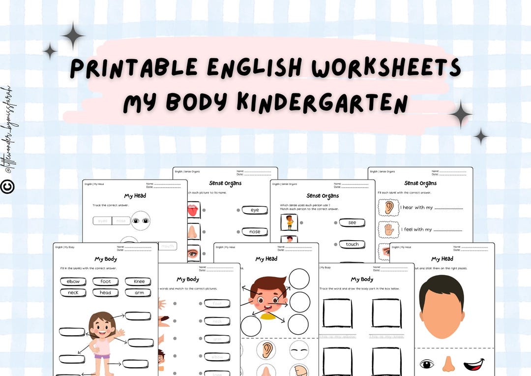 English Worksheets, My Body Activity, Printable Worksheets ...