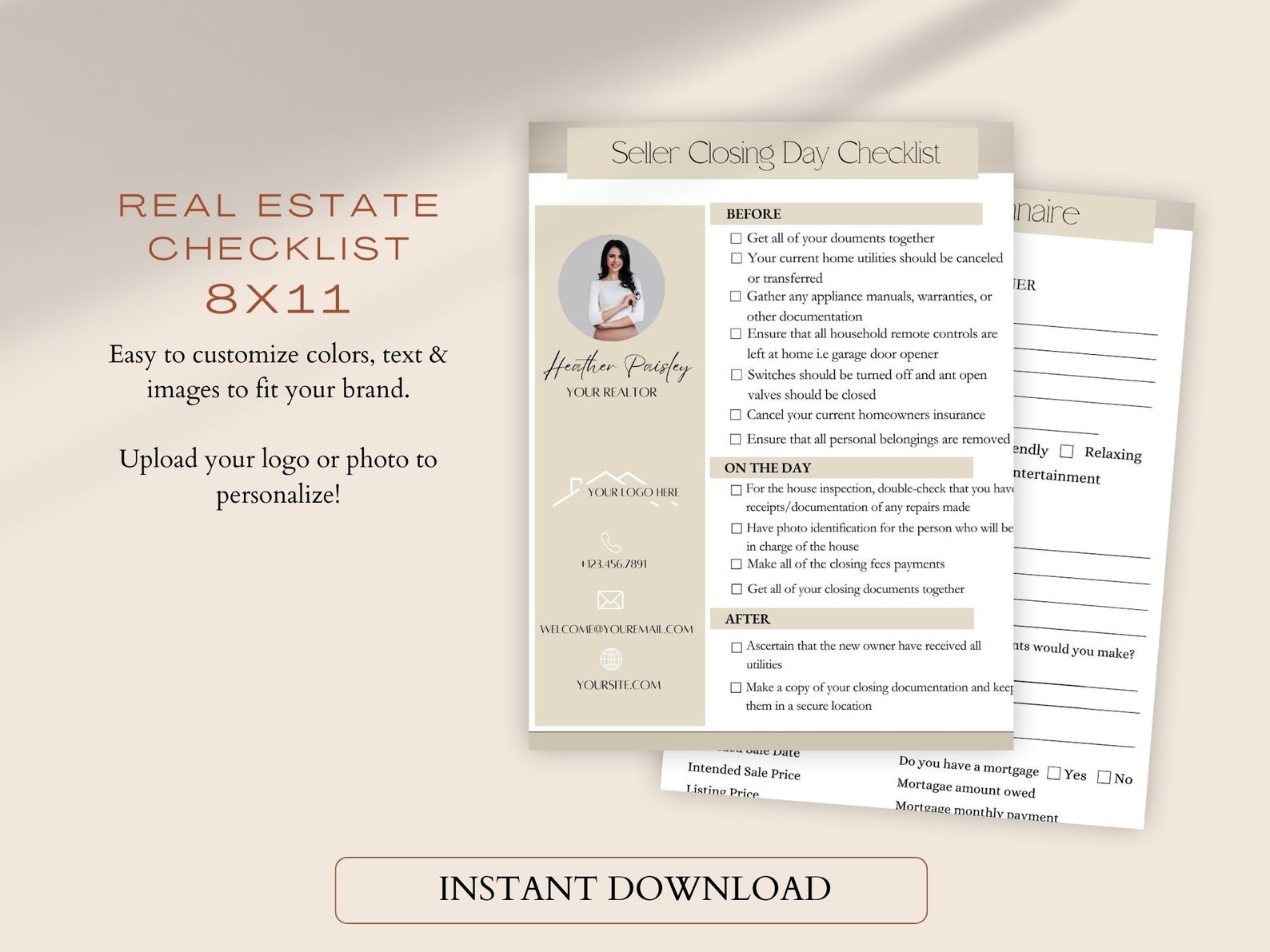 Seller Real Estate Checklist Bundle | Real Estate Marketing | Prep ...