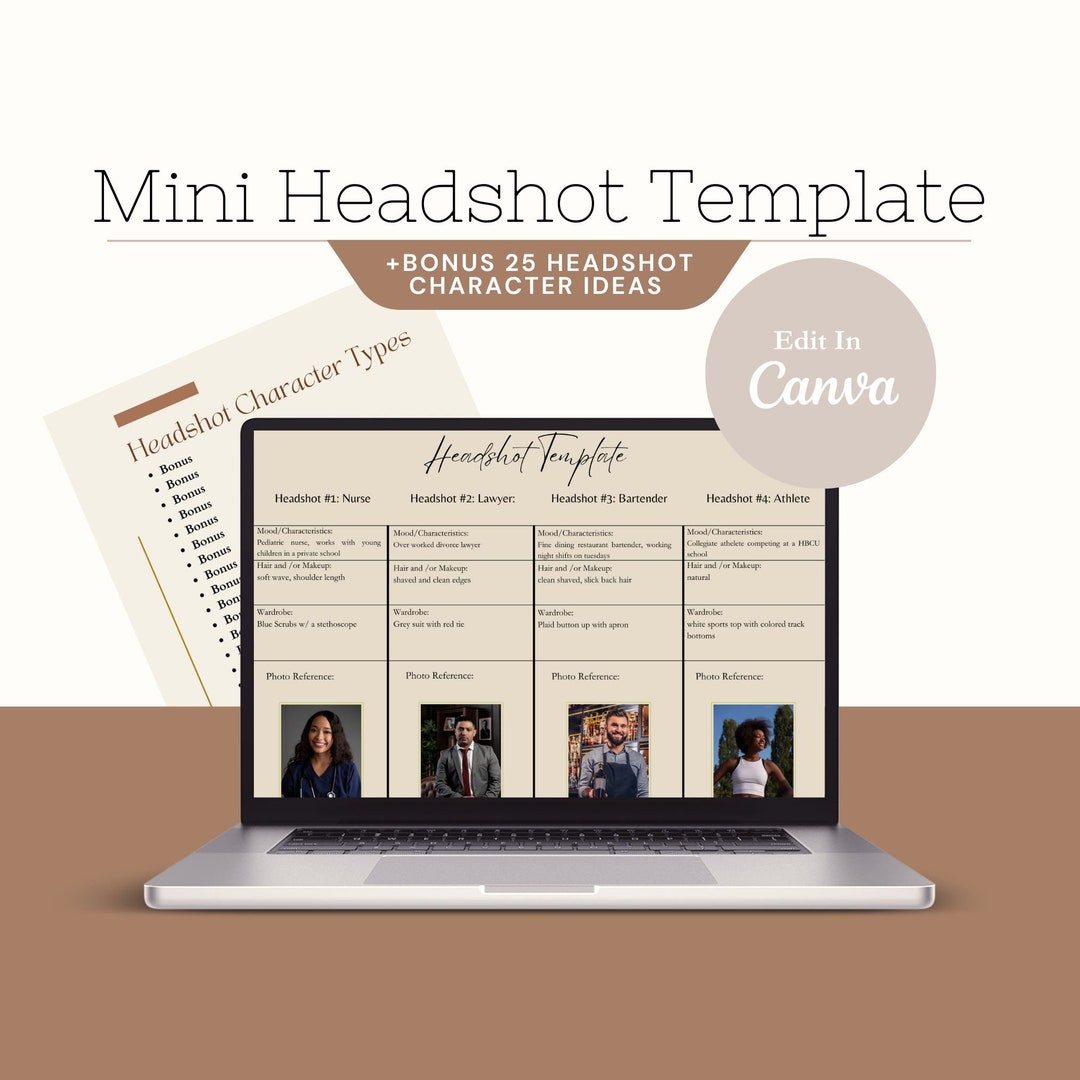 Headshot Photography Mini Sessions Template for Client, Photographers ...
