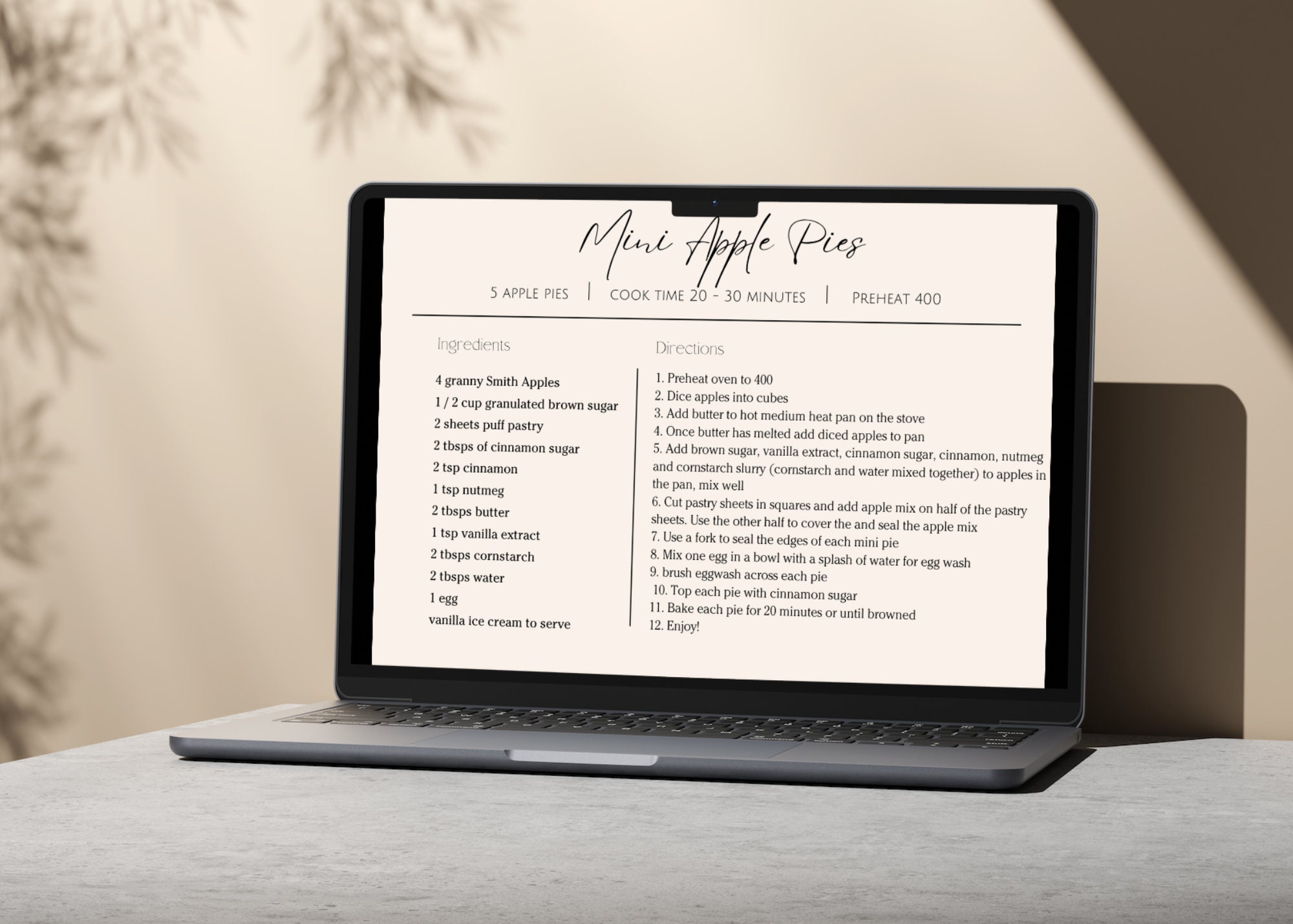 Editable Recipe Card Template, Minimalist Recipe Card, Diy Recipe Card ...