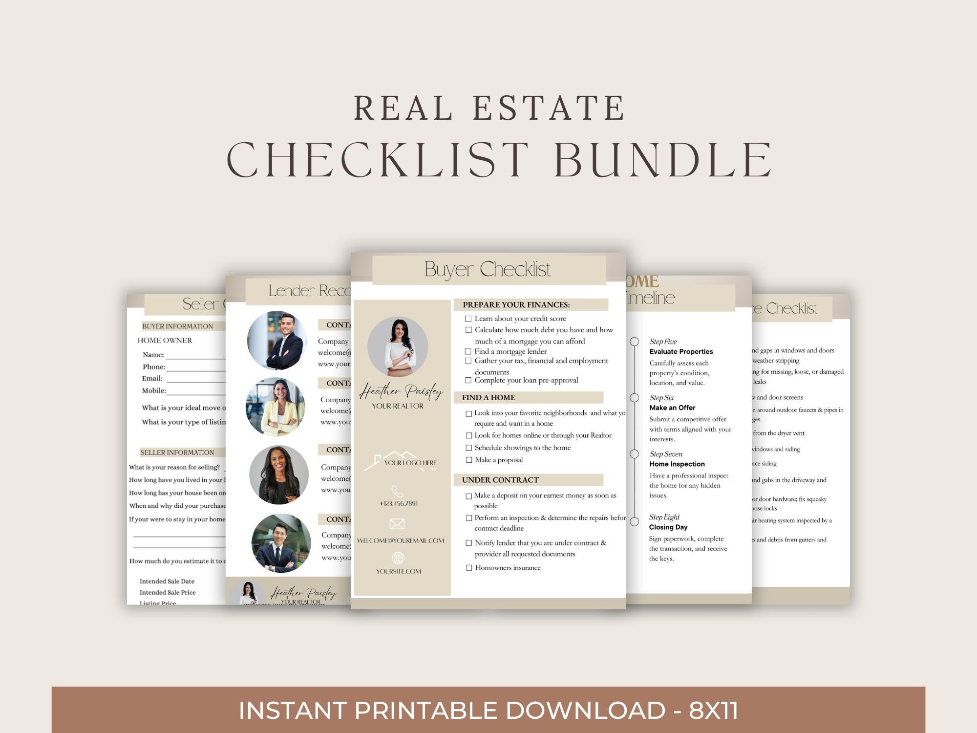 Seller Real Estate Checklist Bundle | Real Estate Marketing | Prep ...