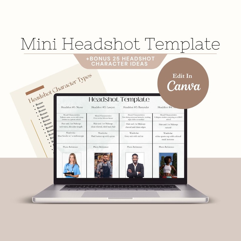 Headshot Mini Photoshoot Template for All Clients, Photographers ...