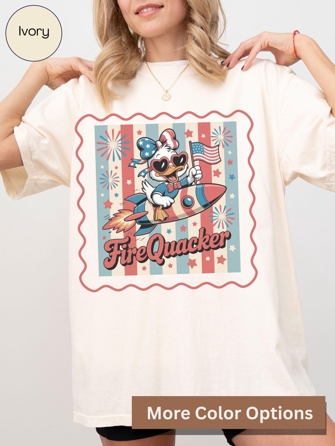 Funny 4th of July Goose Shirt, Firequacker Graphic Tee, Patriotic USA ...