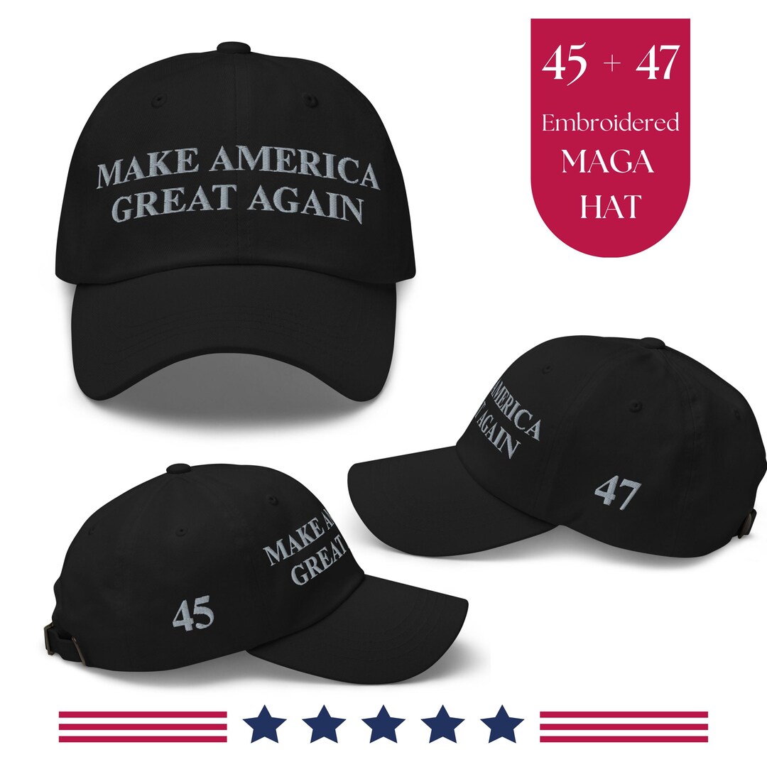Custom Embroidered MAGA Hat Make America Great Again 45 and 47 Gift for ...