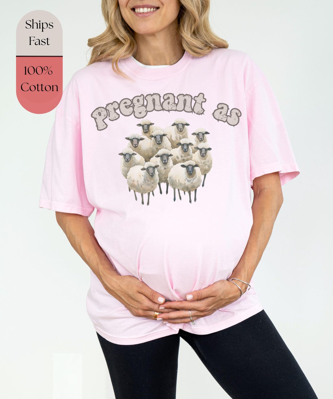 Pregnant as Flock Maternity Shirt, Funny Pregnancy Reveal Tee, Baby ...