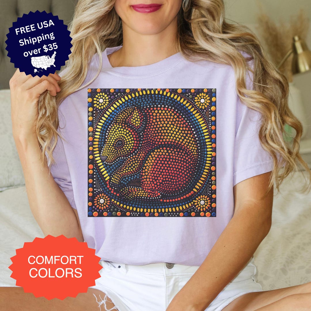 Aboriginal Arts Wombat Dot-painted Tshirt Australia Native Clothing ...