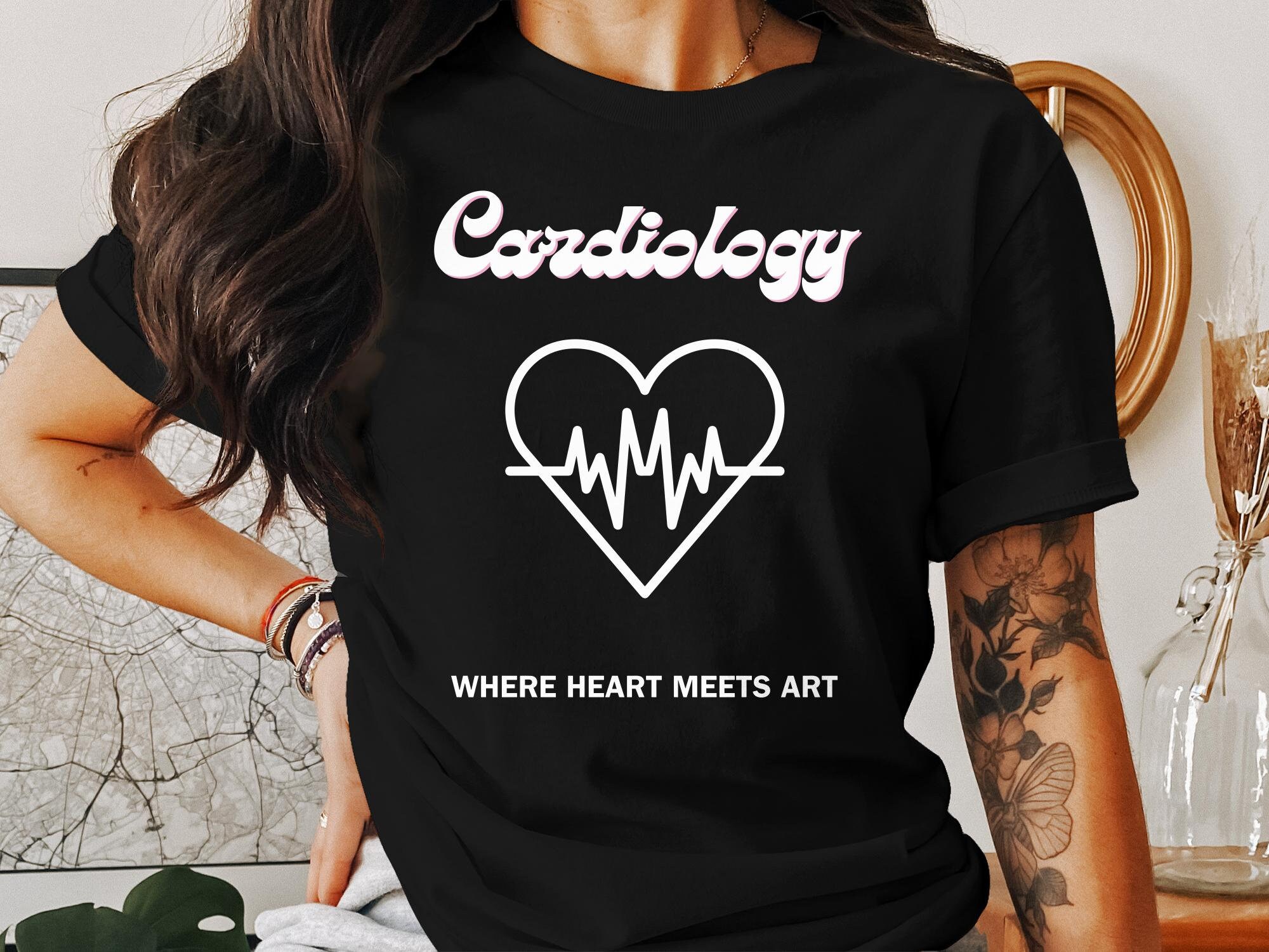Cardiology Art T-shirt, Medical Professional Tee, Doctor Nurse Gift ...