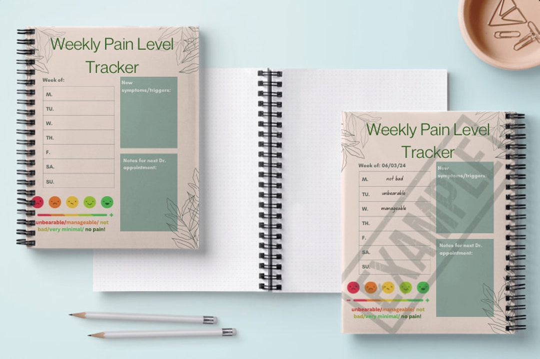 Weekly Pain Level Tracker Digital Download, Chronic Pain Tracker ...