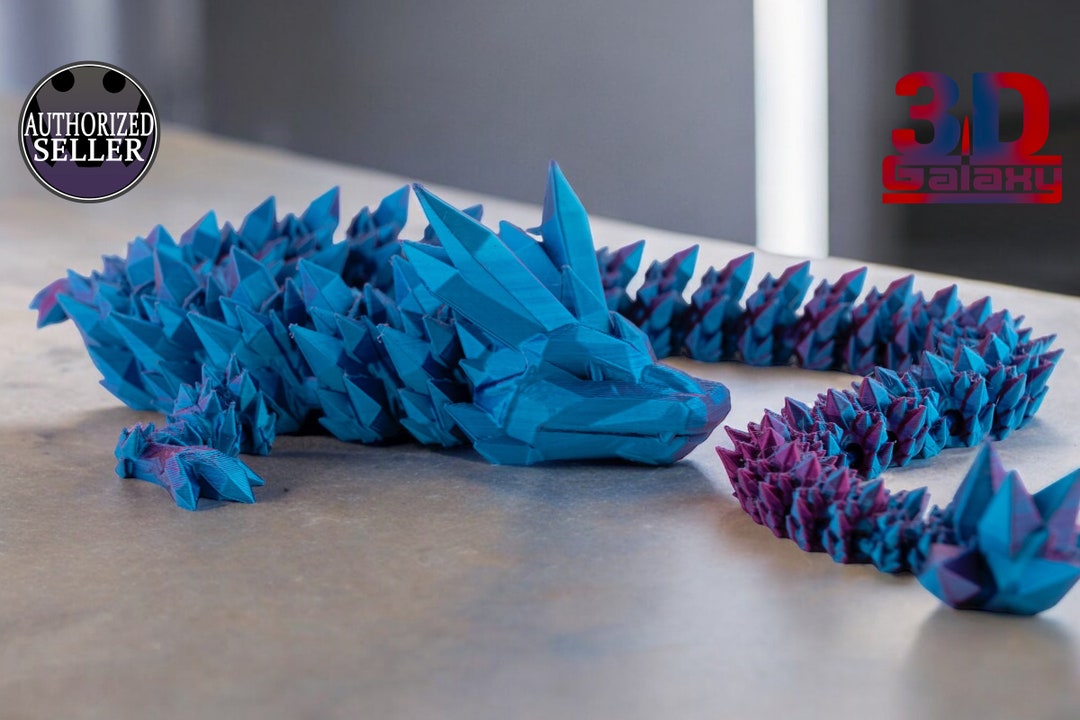 Articulated 3D Printed Crystal Dragon Ethereal Dragon Figurineunique ...