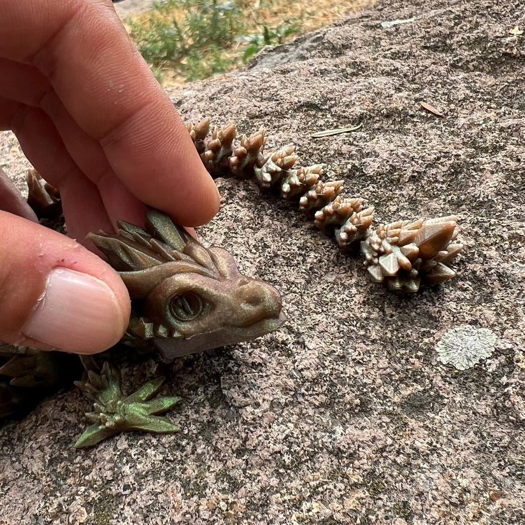 Chameleon Articulated 3D Printed Dragon | Ethereal Dragon Figurine ...