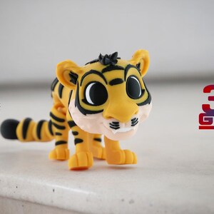 3D Printed Articulated Tiger | Poseable Tiger Figurine|unique Gift for ...