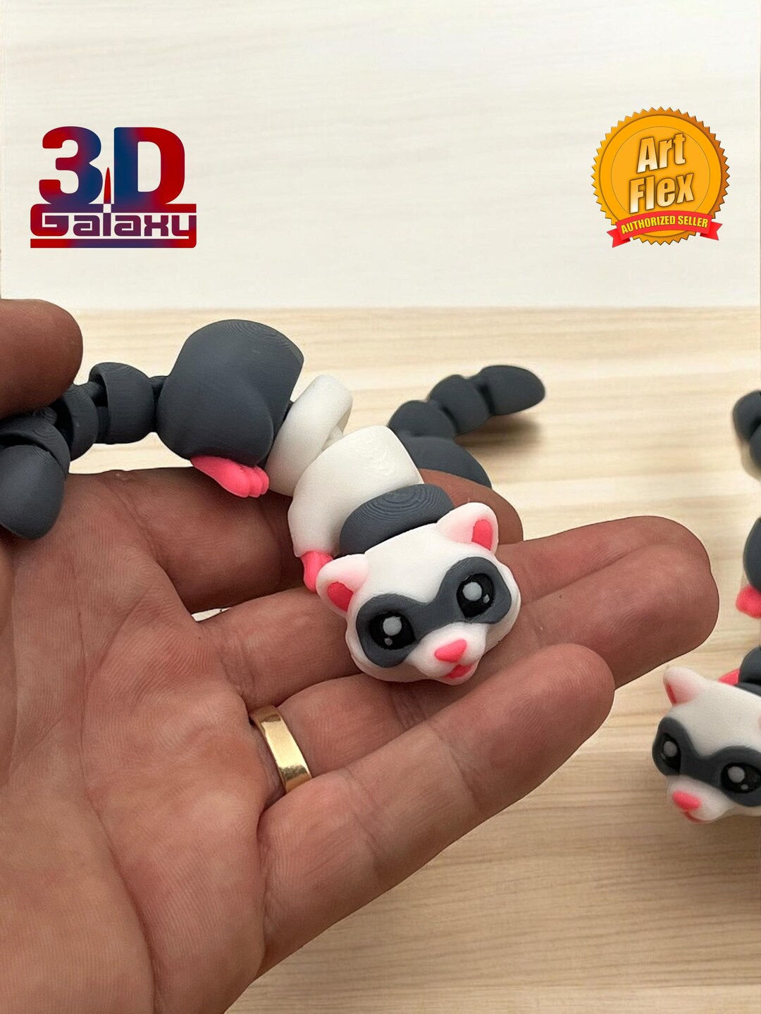 3D Printed Articulated Ferret | Unique Gift for Animal Lovers ...