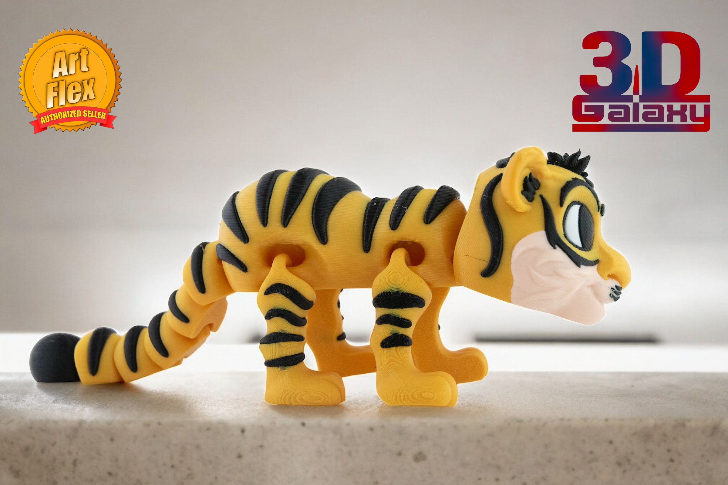 3D Printed Articulated Tiger: Poseable Fidget Figurine - Etsy Australia