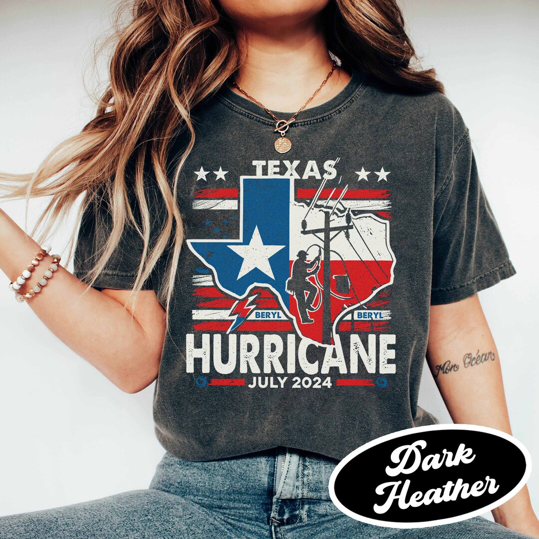 Storm T-shirt Hurricane Beryl, Texas Hurricane, Hurricane 2024 ...