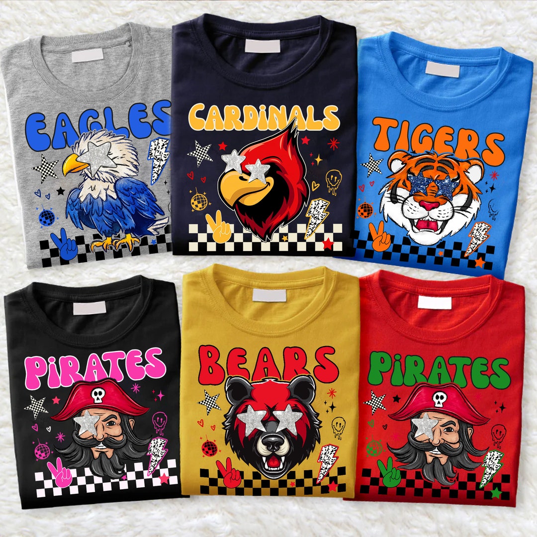 Custom Team Mascot Name Shirt, Favorite School Mascot Group ...