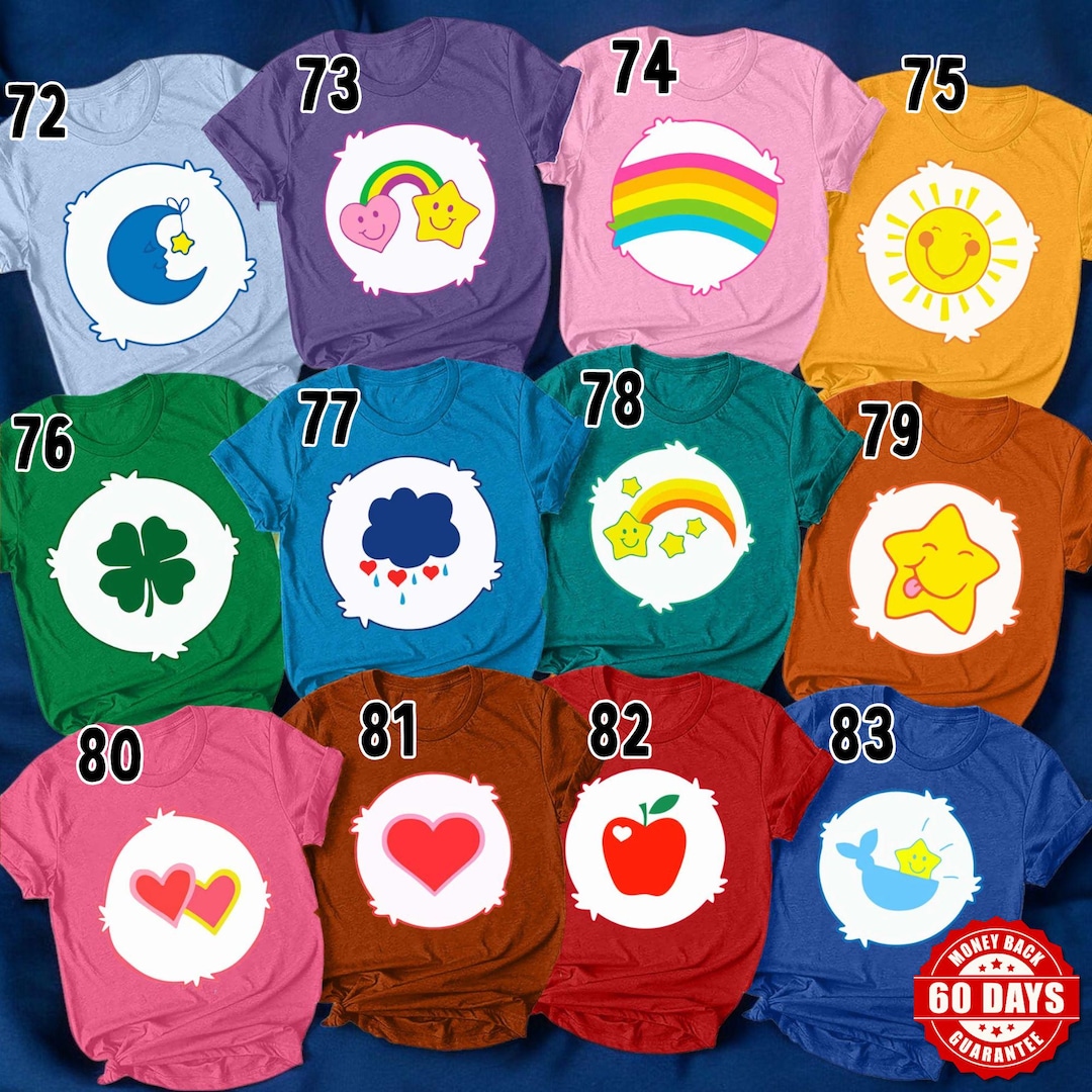 Care Bear Costume Shirt, Care Bear Shirts, Bears Group Matching Shirt ...