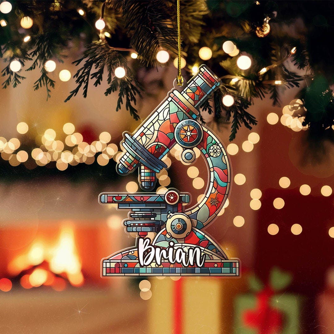 Microscope Christmas Tree Ornament Perfect Science Lover Gift Unique ...